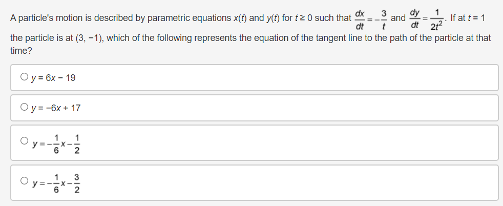 Solved 212 dx 3 A particle's motion is described by | Chegg.com