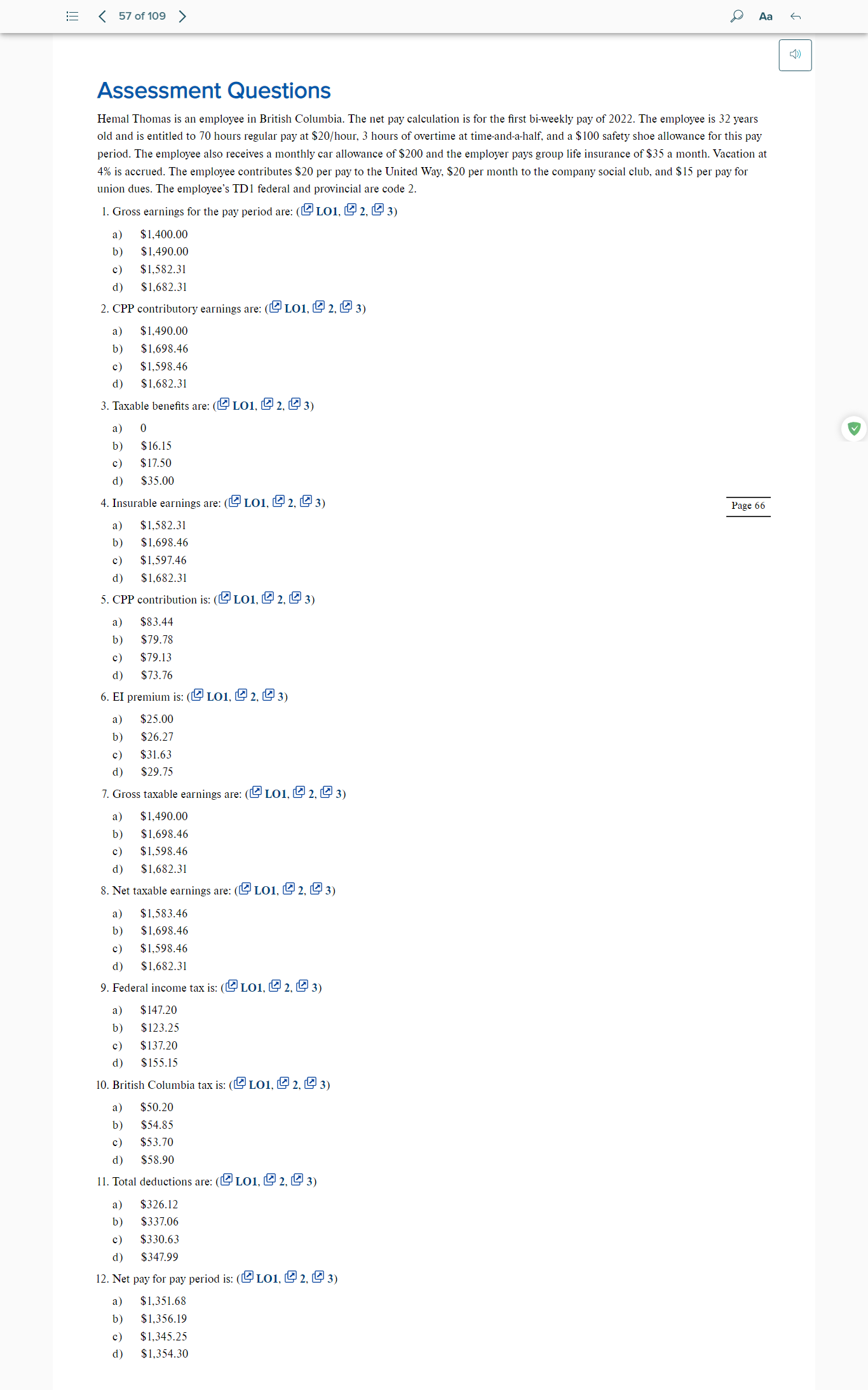 Solved Assessment Questions Hemal Thomas is an employee in | Chegg.com