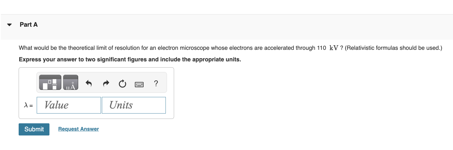 Solved What would be the theoretical limit of resolution for | Chegg.com