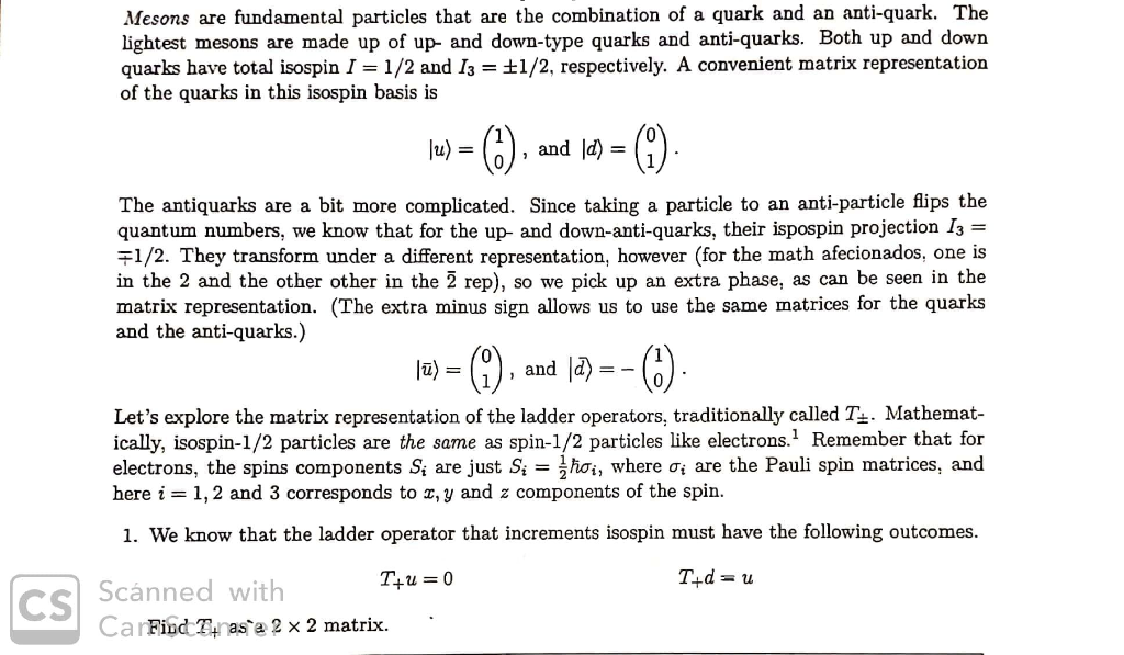 Solved Mesons are fundamental particles that are the | Chegg.com