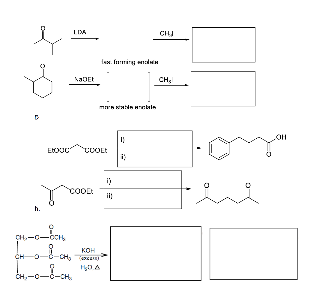 Solved LDA CH31 fast forming enolate NaOET CH3! more stable | Chegg.com