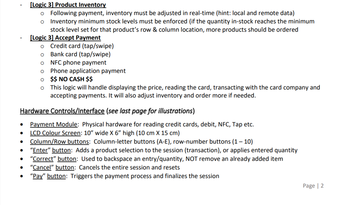 Solved Workshop Overview Vending machines now almost run | Chegg.com