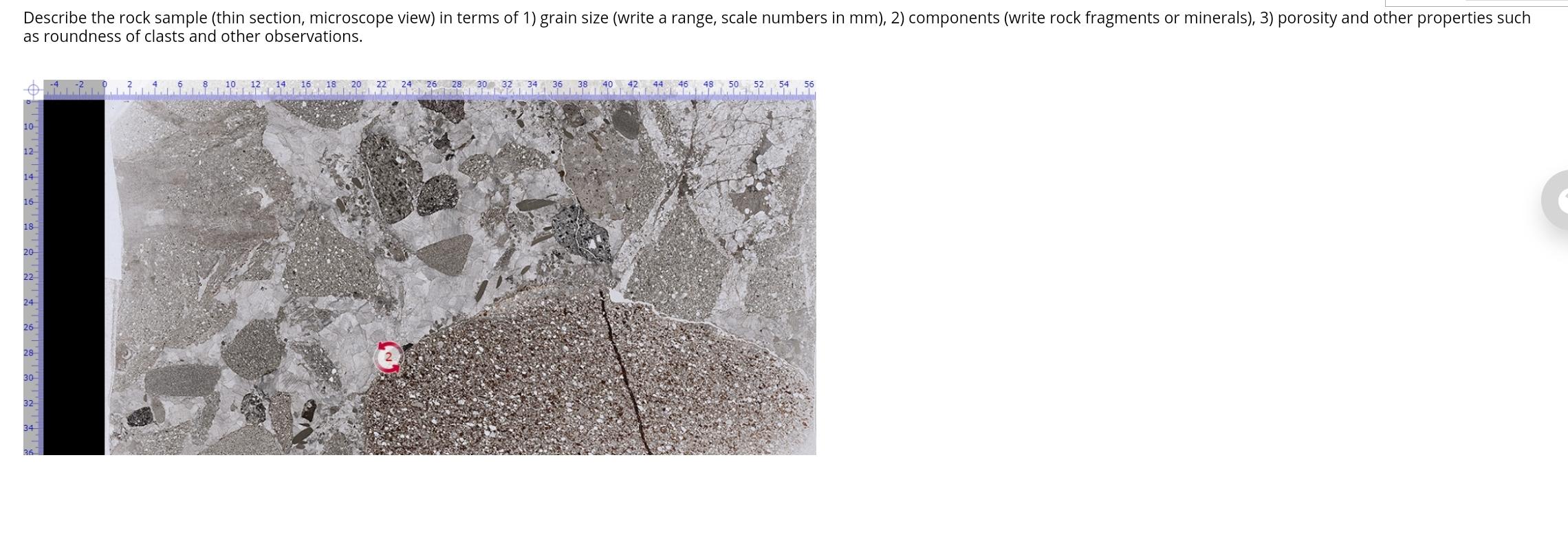 Solved Describe the rock sample (thin section, microscope | Chegg.com
