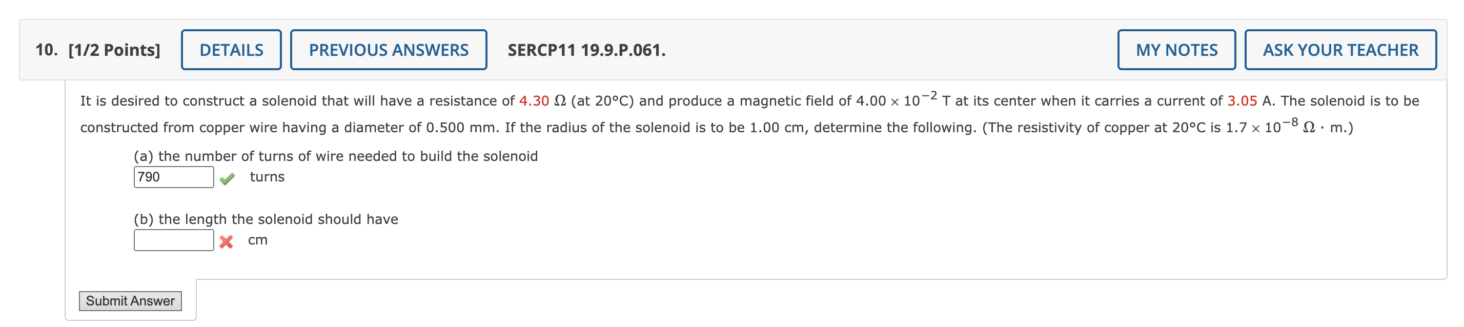 Solved 10 [1 2 Points] Details Previous Answers Sercp11