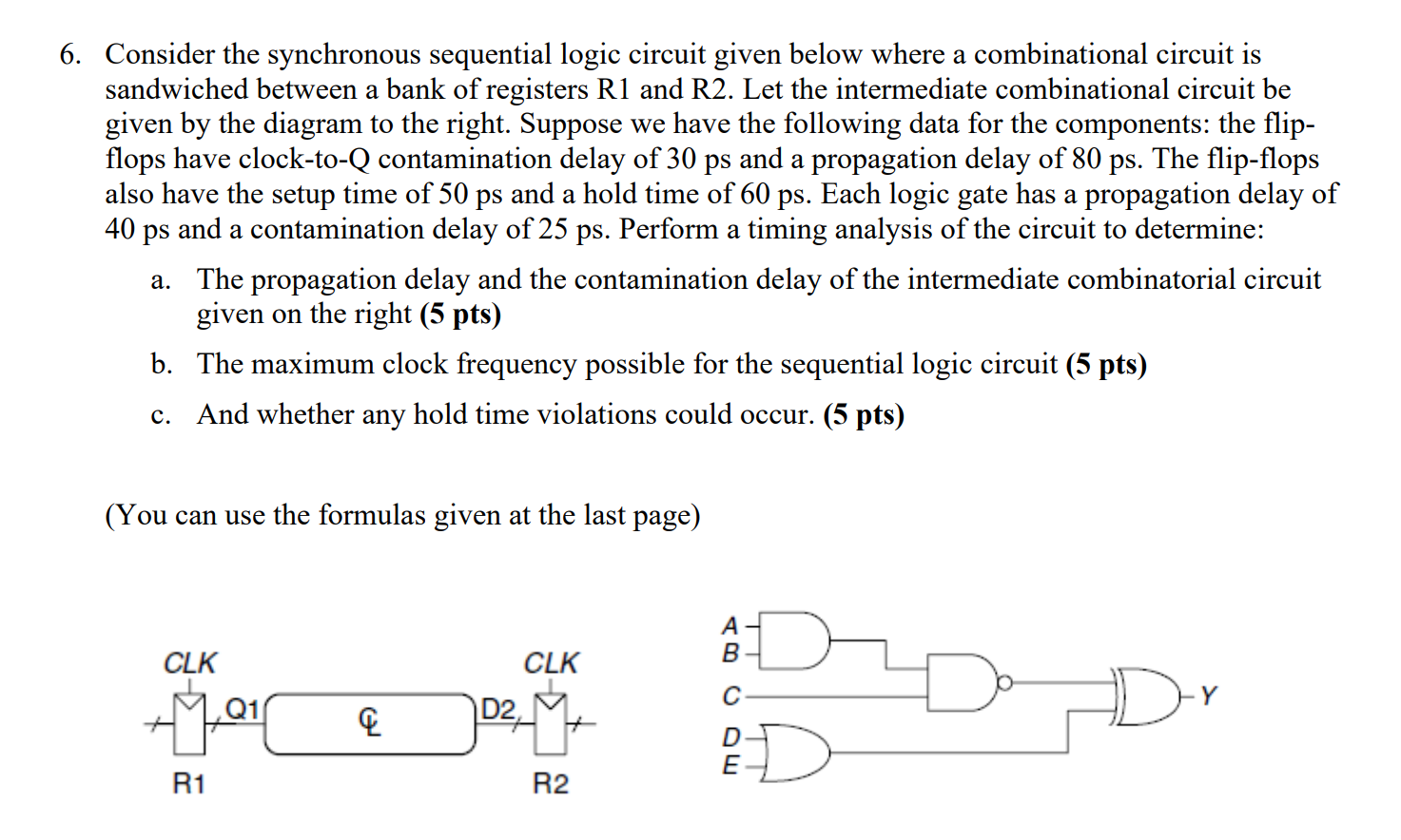 Solved 6. Consider the synchronous sequential logic circuit | Chegg.com