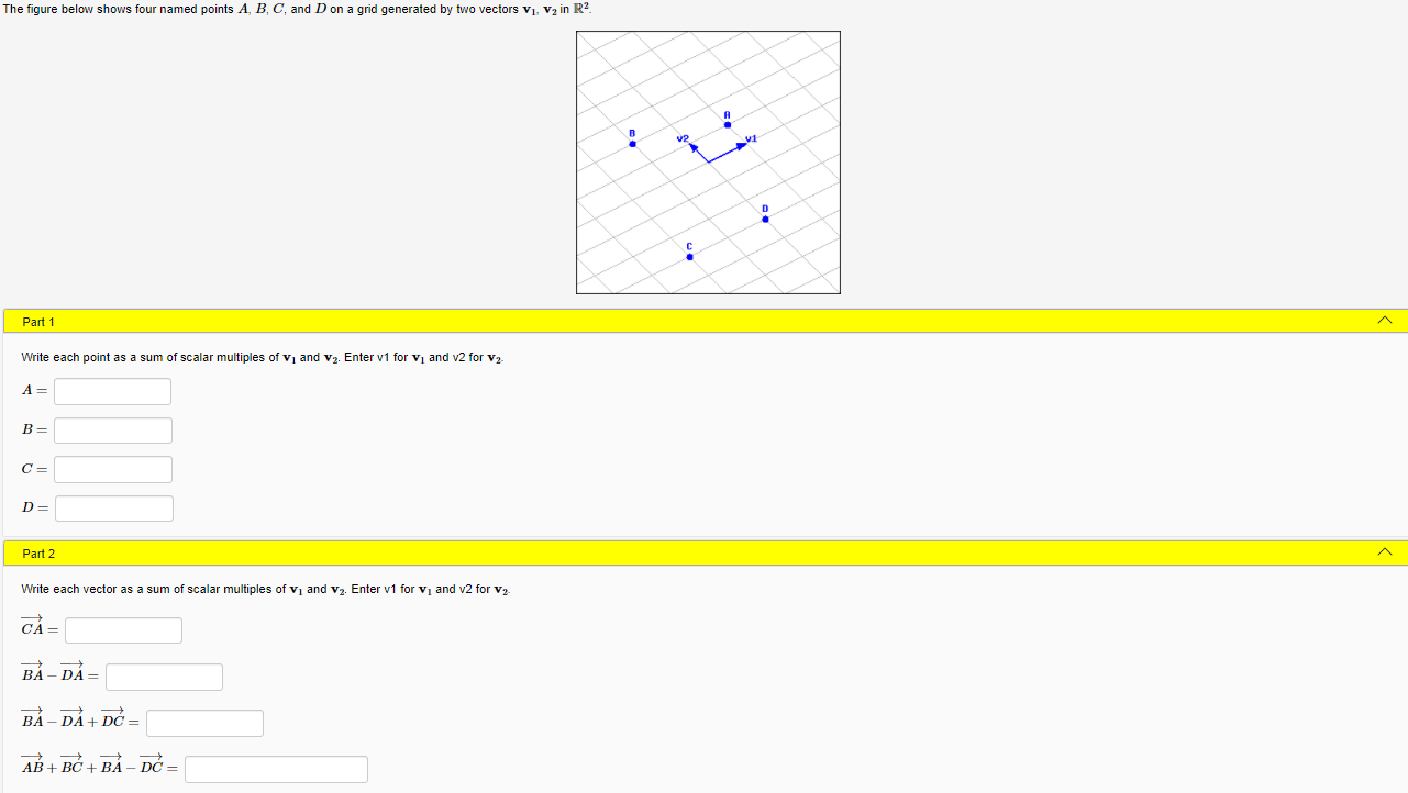 Solved The figure below shows four named points A, B, C, and | Chegg.com