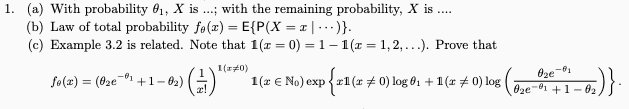 Solved ZIP(0., 62) 1. (Zero-inflated Poisson (ZIP)) s Let = | Chegg.com