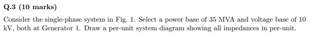 Solved Q.3 (10 marks) Consider the single-phase system in | Chegg.com