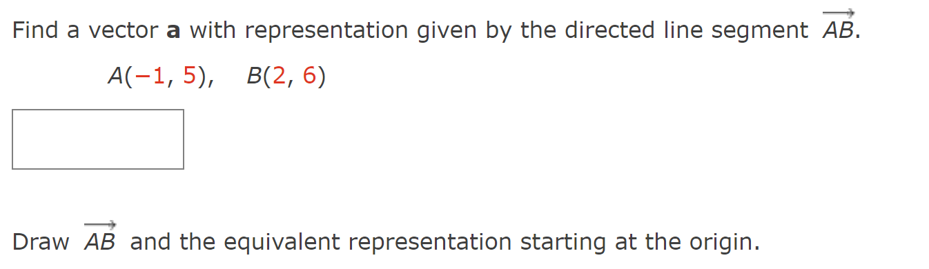 Solved Find a vector a with representation given by the | Chegg.com