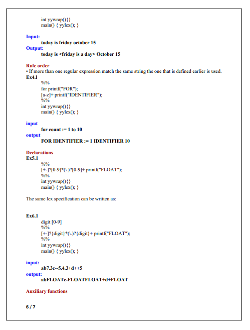Lexical analyzer using Lex Lexical analyzer: scans | Chegg.com