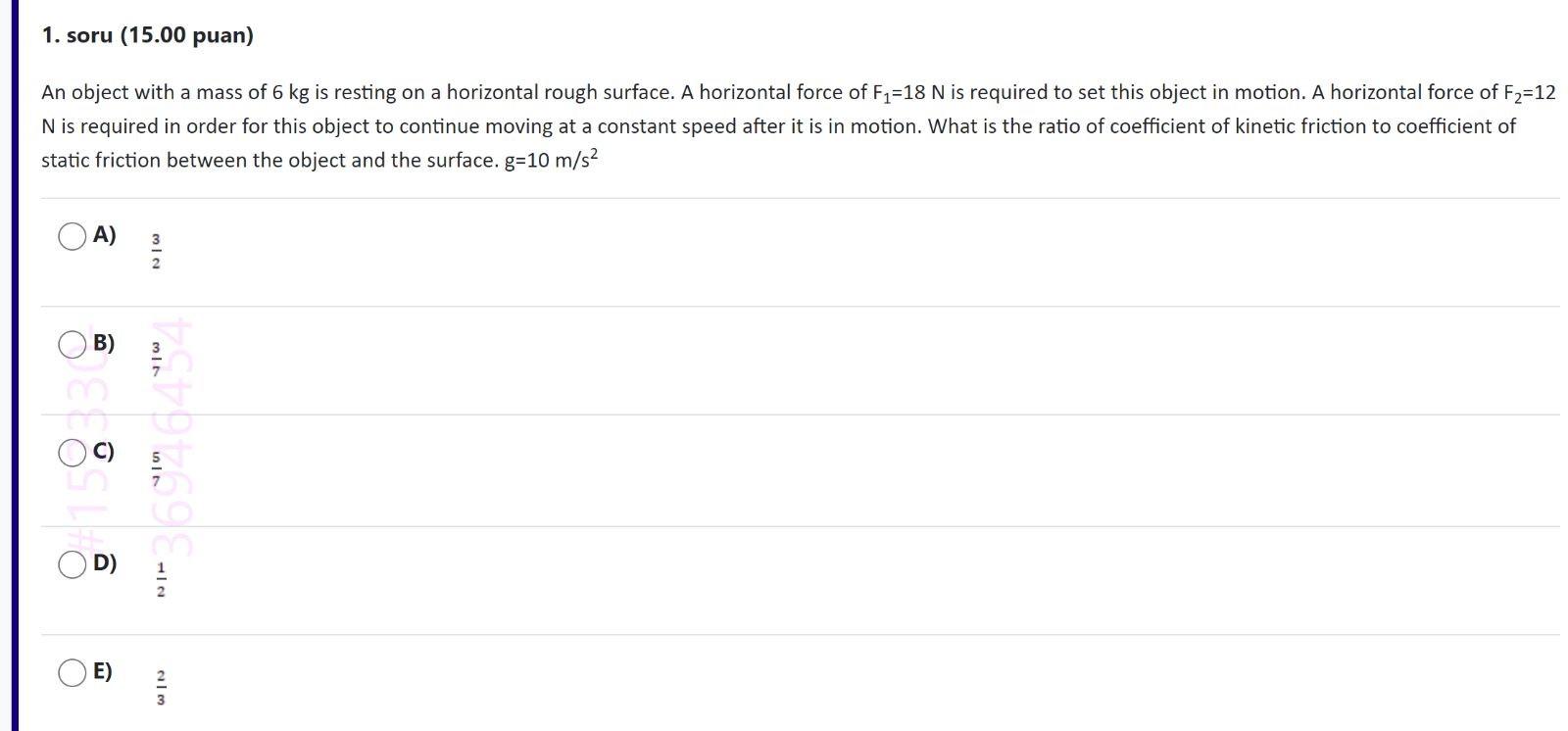 Solved An object with a mass of 6 kg is resting on a | Chegg.com