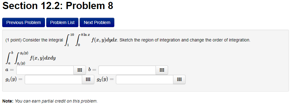 Solved Section 12.2: Problem 8 Previous Problem Problem List | Chegg.com