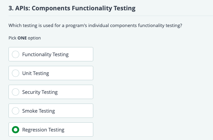 Solved 3. APls: Components Functionality Testing Which | Chegg.com