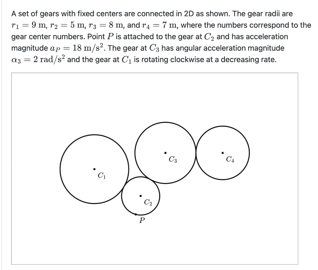 Solved = A set of gears with fixed centers are connected in | Chegg.com