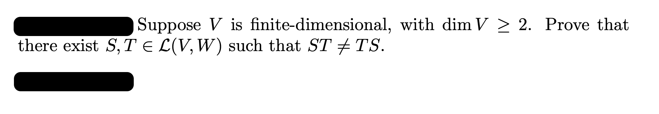 Solved Suppose V is finite-dimensional, with dim V > 2. | Chegg.com