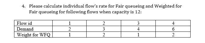 Solved 4. Please calculate individual flow's rate for Fair | Chegg.com