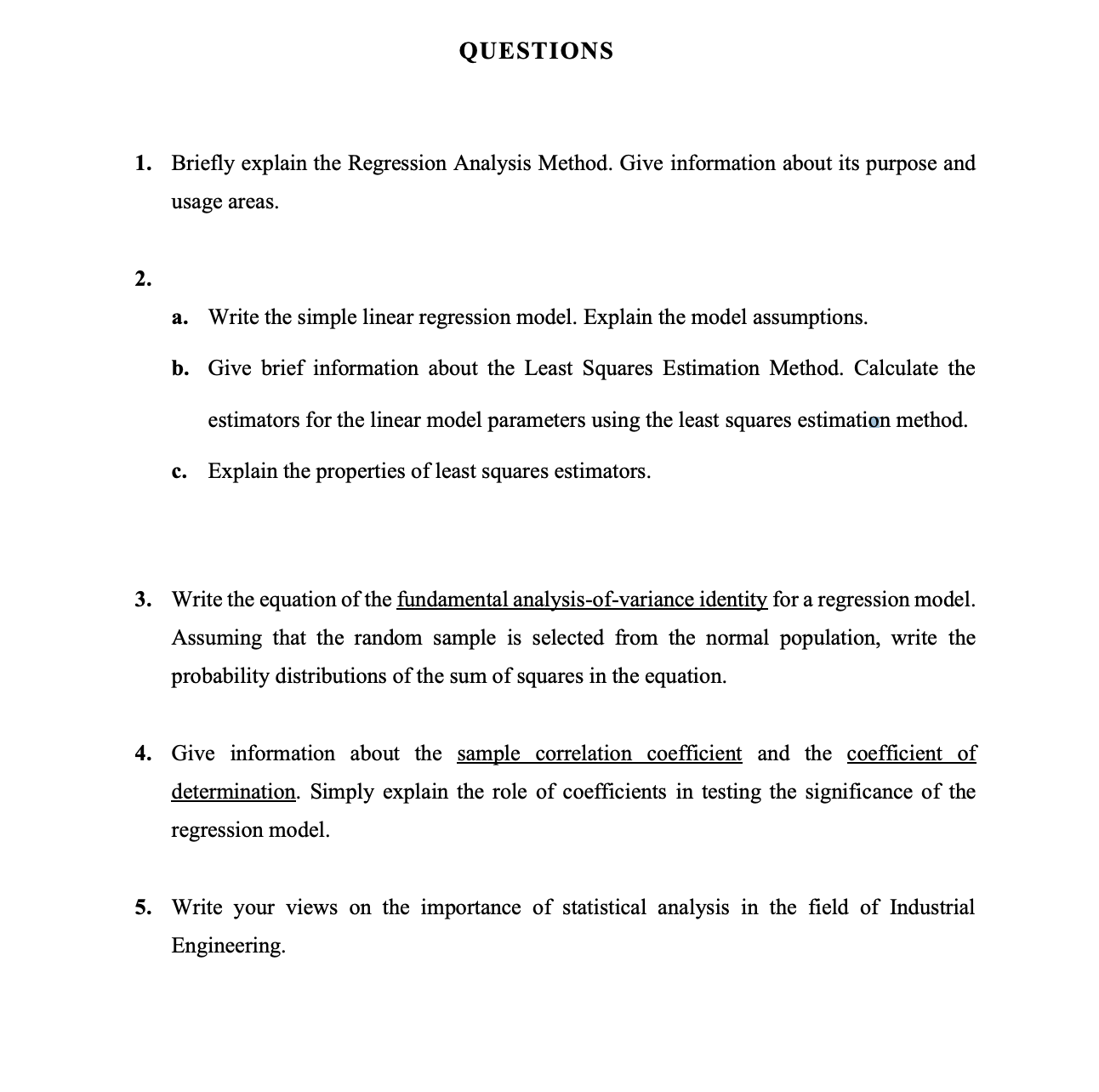 1 Briefly Explain The Regression Analysis Method
