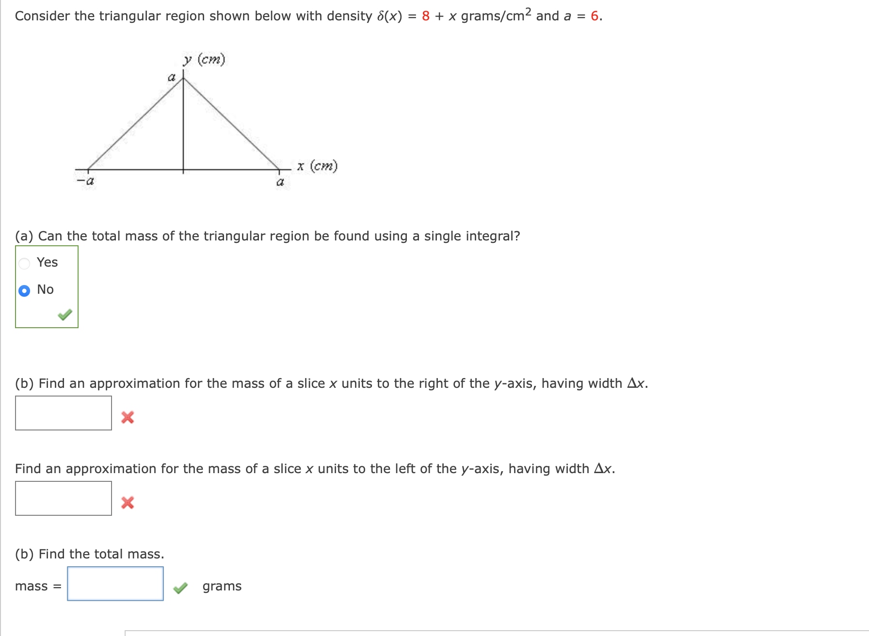 Solved Consider the triangular region shown below with | Chegg.com