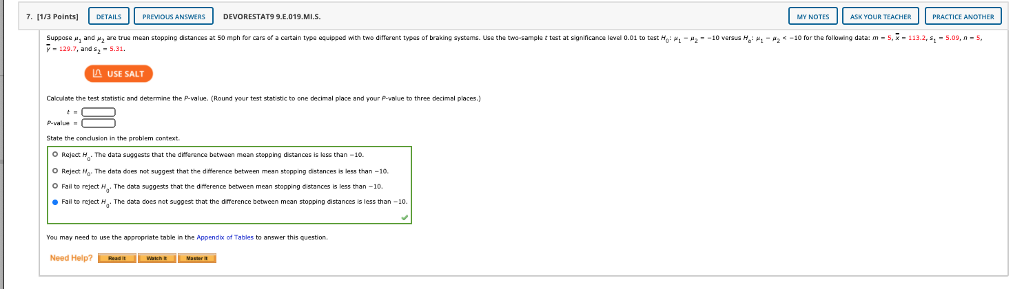 Solved 7. [1/3 Points) DETAILS PREVIOUS ANSWERS DEVORESTAT9 | Chegg.com