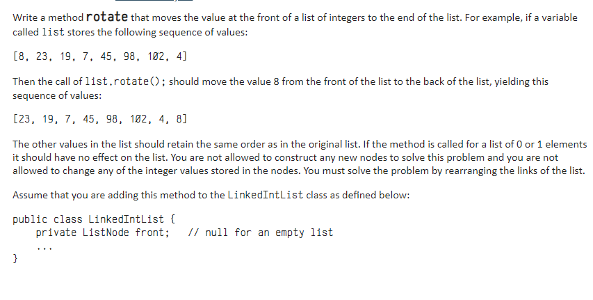 Solved IN JAVA Partial class: Write code that will | Chegg.com