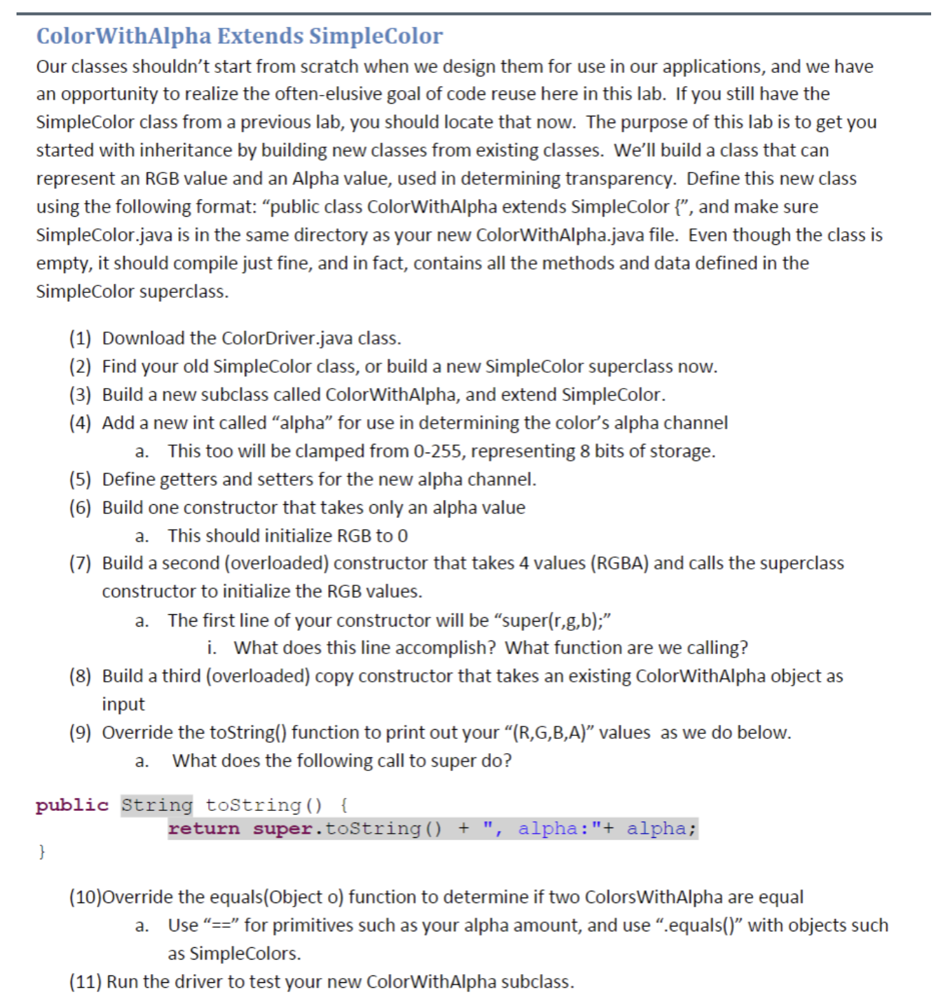 Solved Java language and comments for understanding would | Chegg.com