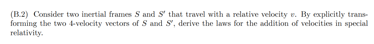 Solved (B.2) Consider two inertial frames S and S' that | Chegg.com