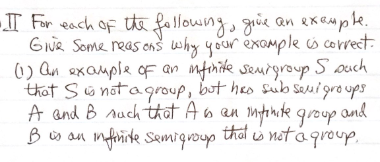 Solved - II For each of the following grove an example. Give | Chegg.com