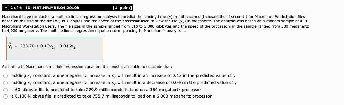 Solved O 2 of 6 ID: MST.MR.MRE.04.0010b [1 point] Macrohard | Chegg.com