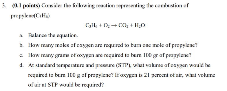 Solved 3. (0.1 points) Consider the following reaction | Chegg.com