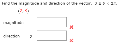 Solved Given initial point P1 = (-1, 2) and terminal point | Chegg.com