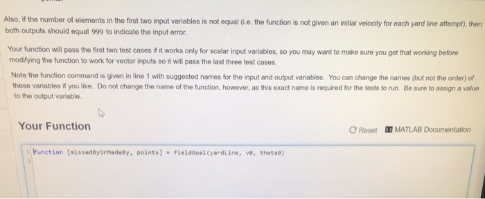Solved Field Goal Kicks (conditional flow control with | Chegg.com