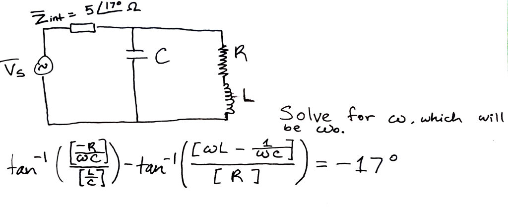 Solved Given a series RL, parallel C circuit, using the | Chegg.com