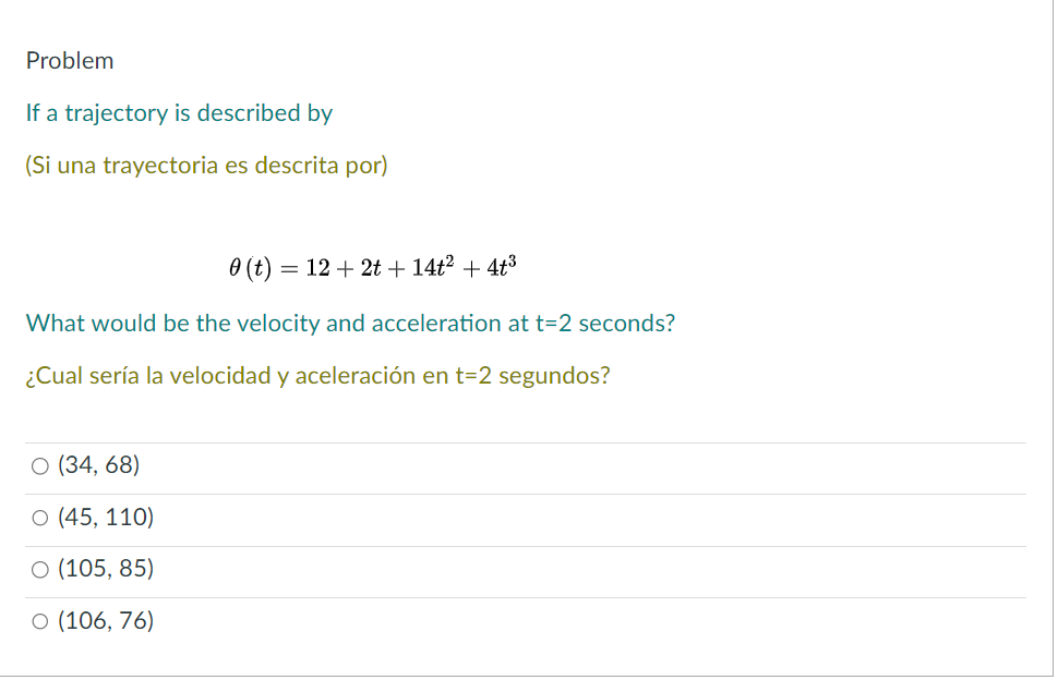 Solved Problem If a trajectory is described by (Si una | Chegg.com