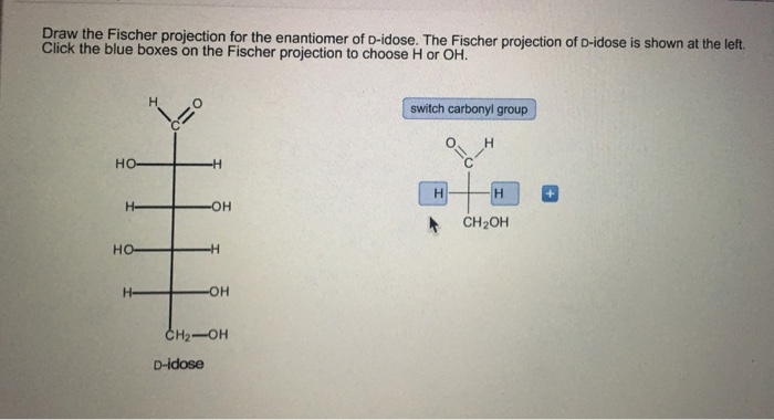 Solved Draw the Fischer projection for the enantiomer of | Chegg.com