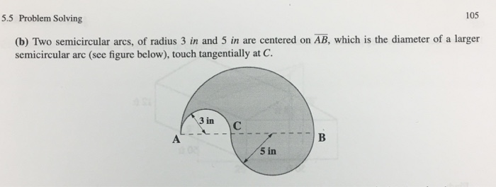 Solved 5.5 Problem Solving 105 (b) Two semicircular arcs, of | Chegg.com