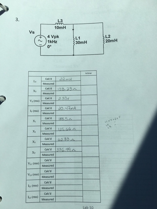 Solved Lab 10 Inductive Reactance inductor Demonstrate the | Chegg.com