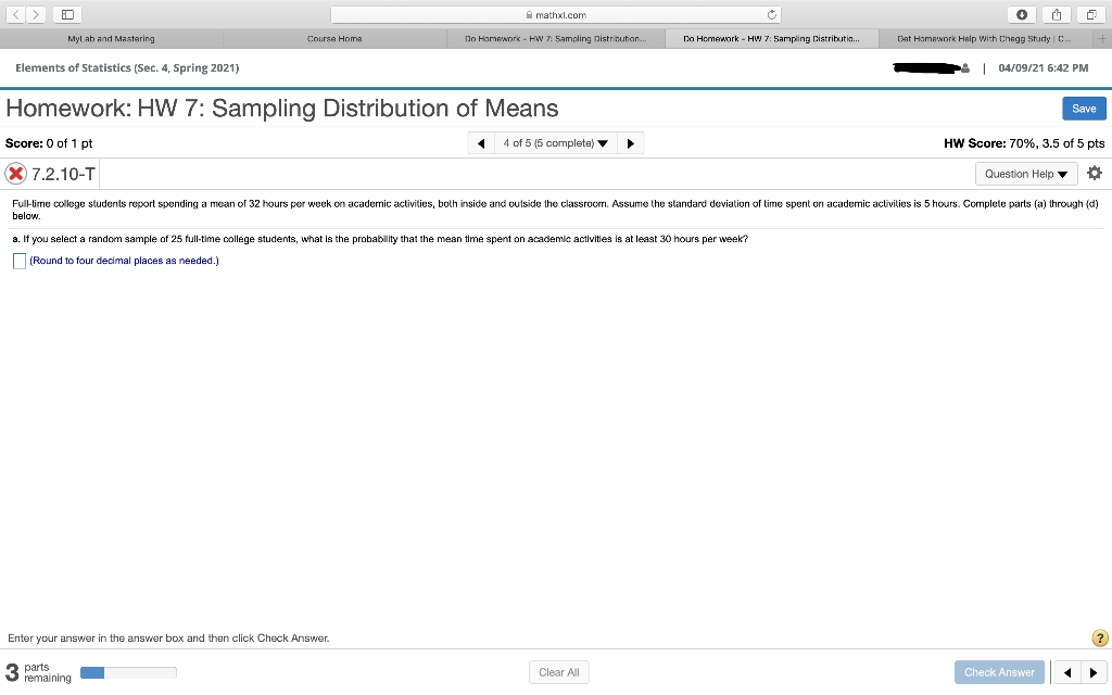 Solved mathxl.com Mylab and Mastering Course Homa Do | Chegg.com