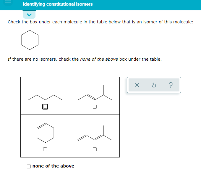 Solved Identifying constitutional isomers Check the box | Chegg.com