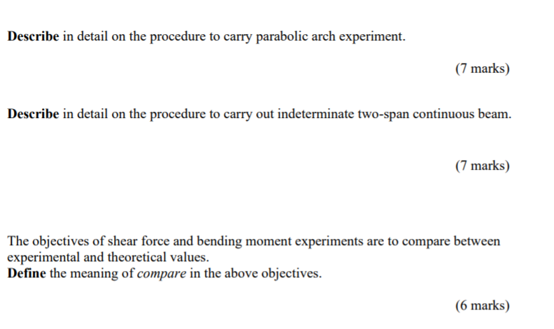 Solved Describe in detail on the procedure to carry | Chegg.com