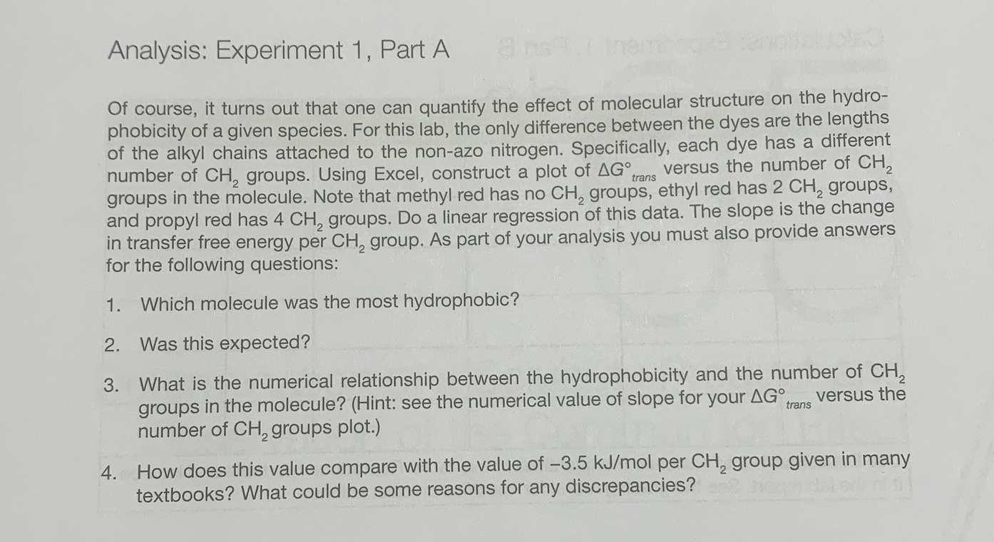 Solved Analysis: Experiment 1, ﻿Part AOf ﻿course, it ﻿turns | Chegg.com