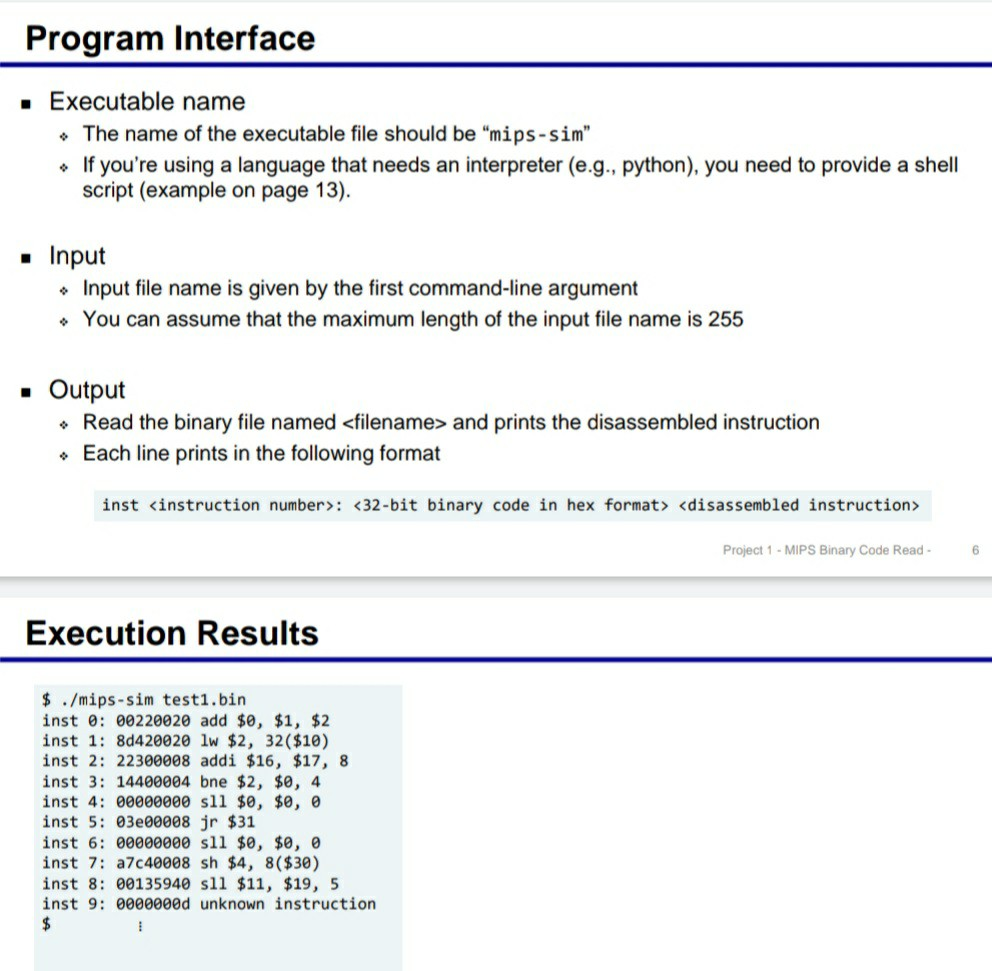 Solved Project 1 Requirement • Your Program Reads A Binary 0090