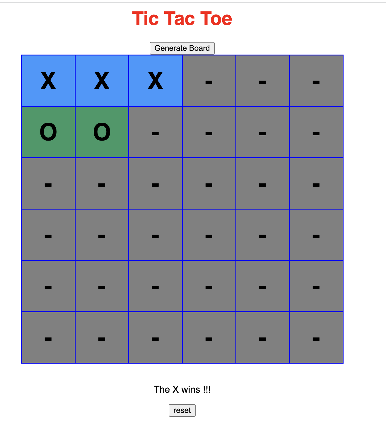 Solved Please fix the error in my code. only the 3X3 grid is | Chegg.com