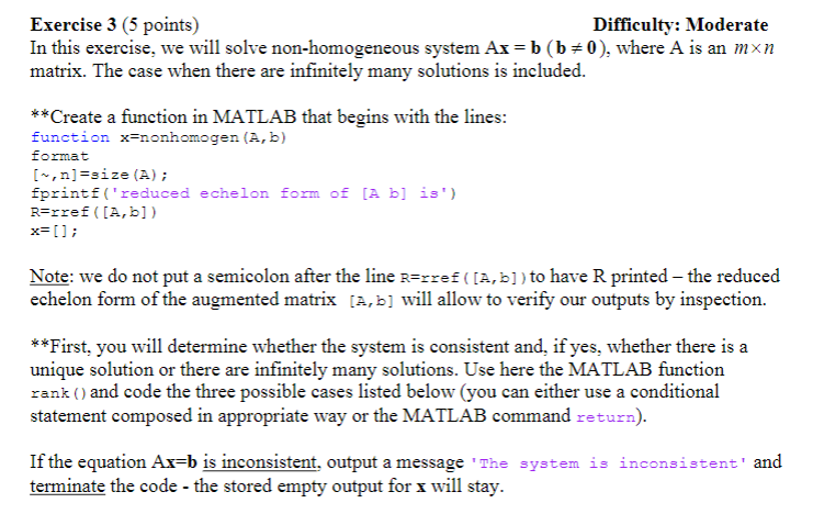 Solved Exercise 3 (5 points) Difficulty: Moderate In this | Chegg.com