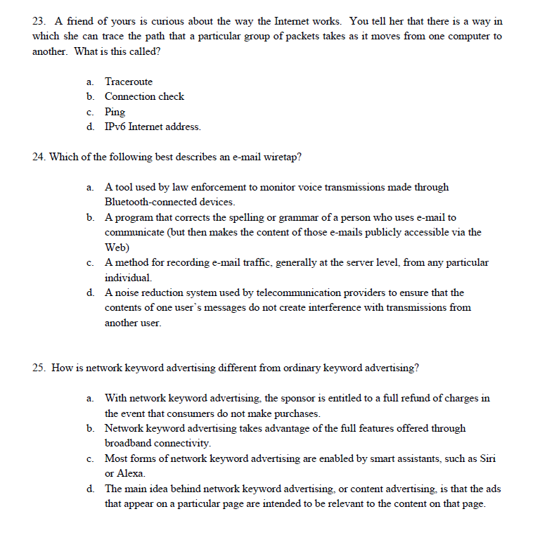 Solved Part I: Multiple Choice (25 questions total, 3 points | Chegg.com