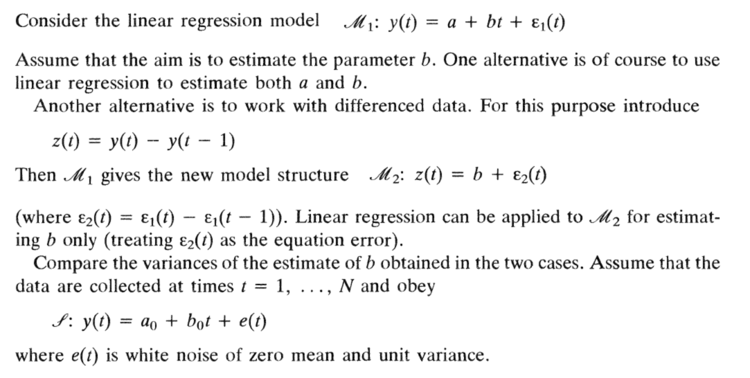 Consider the linear regression model | Chegg.com
