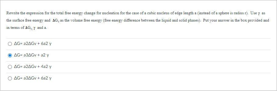 Solved Rewrite the expression for the total free energy | Chegg.com