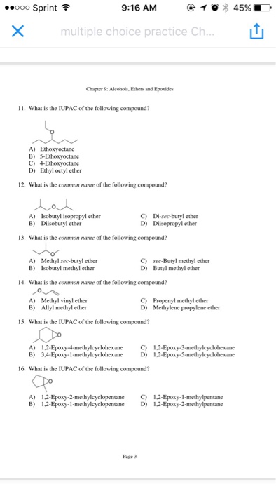 Solved What is the IUPAC of the following compound? A) | Chegg.com