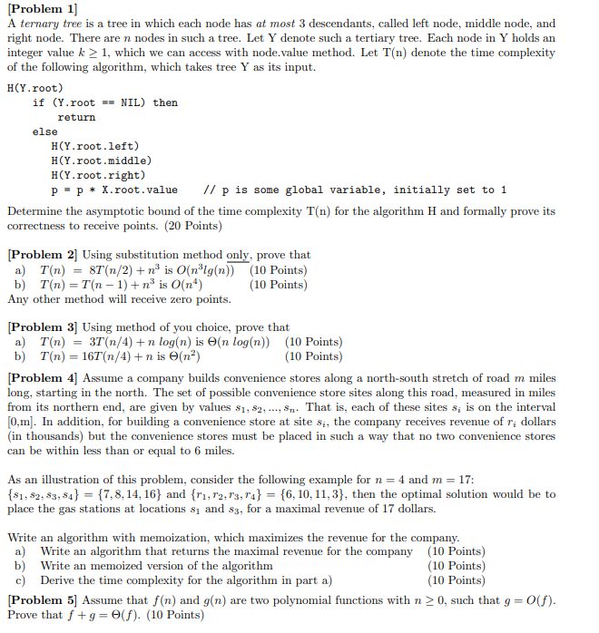 Solved [Problem 1] A ternary tree is a tree in which each | Chegg.com