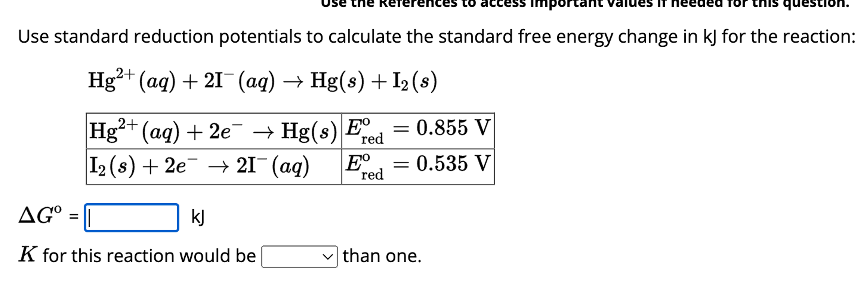 Solved Use Standard Reduction Potentials To Calculate The