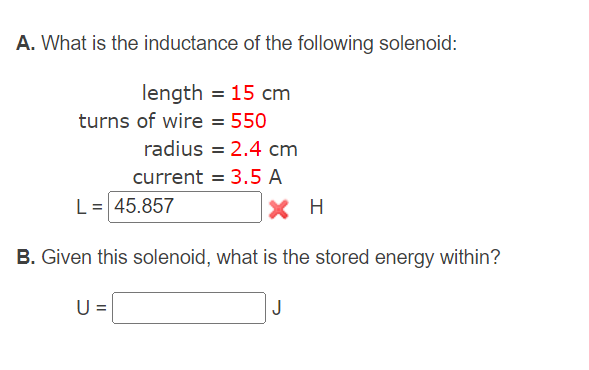 Solved I have the formula for inductance which is L= | Chegg.com